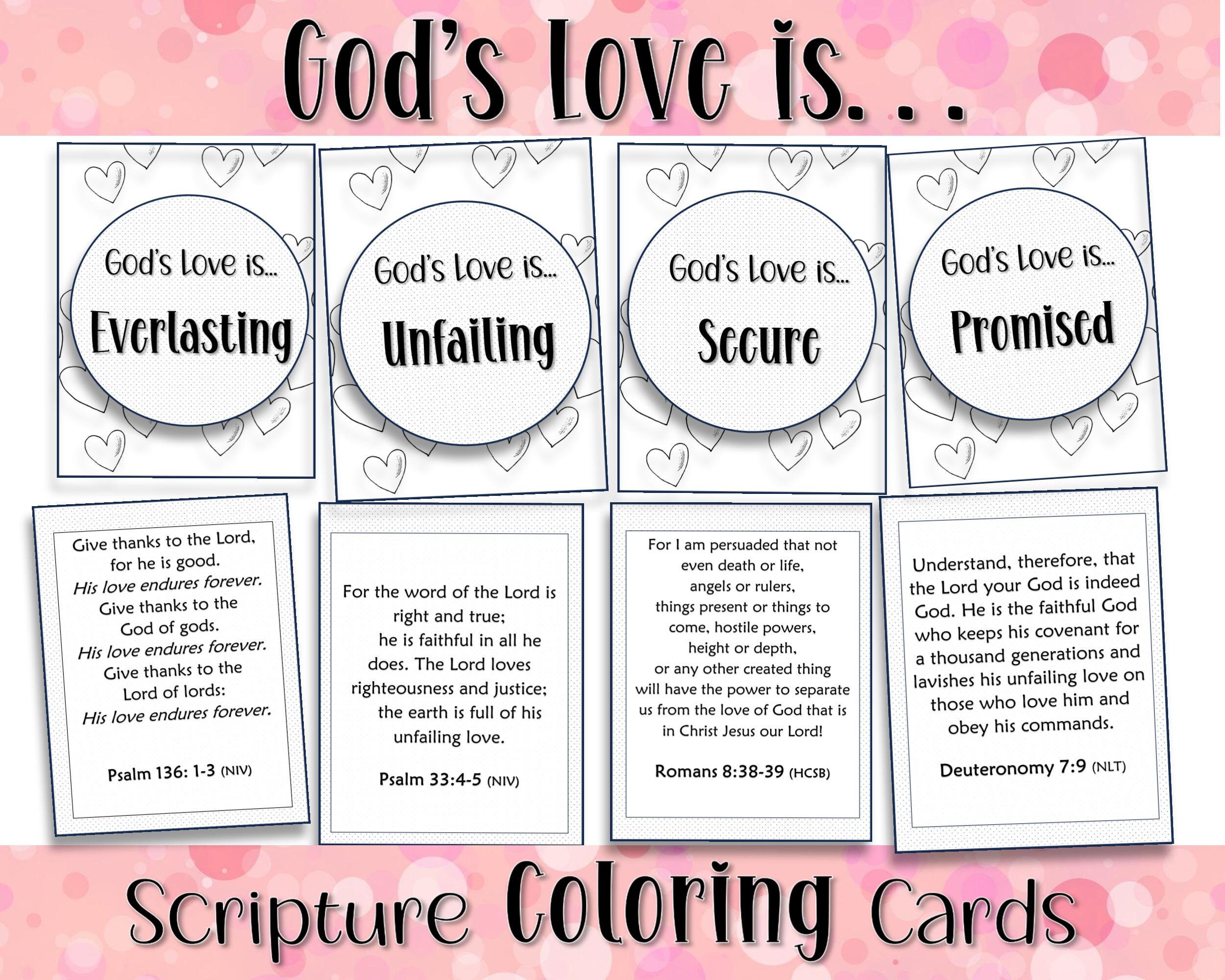 God's Love Is...printable Valentine's Scripture Craft-valentine Family ...