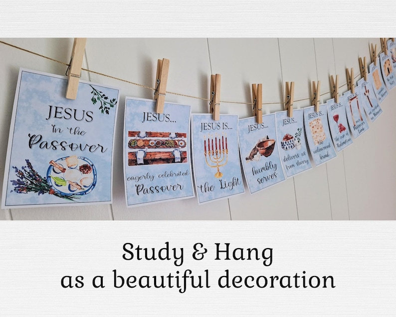 Jesus in the Passover-scripture Study Cards With Coloring Cards for ...