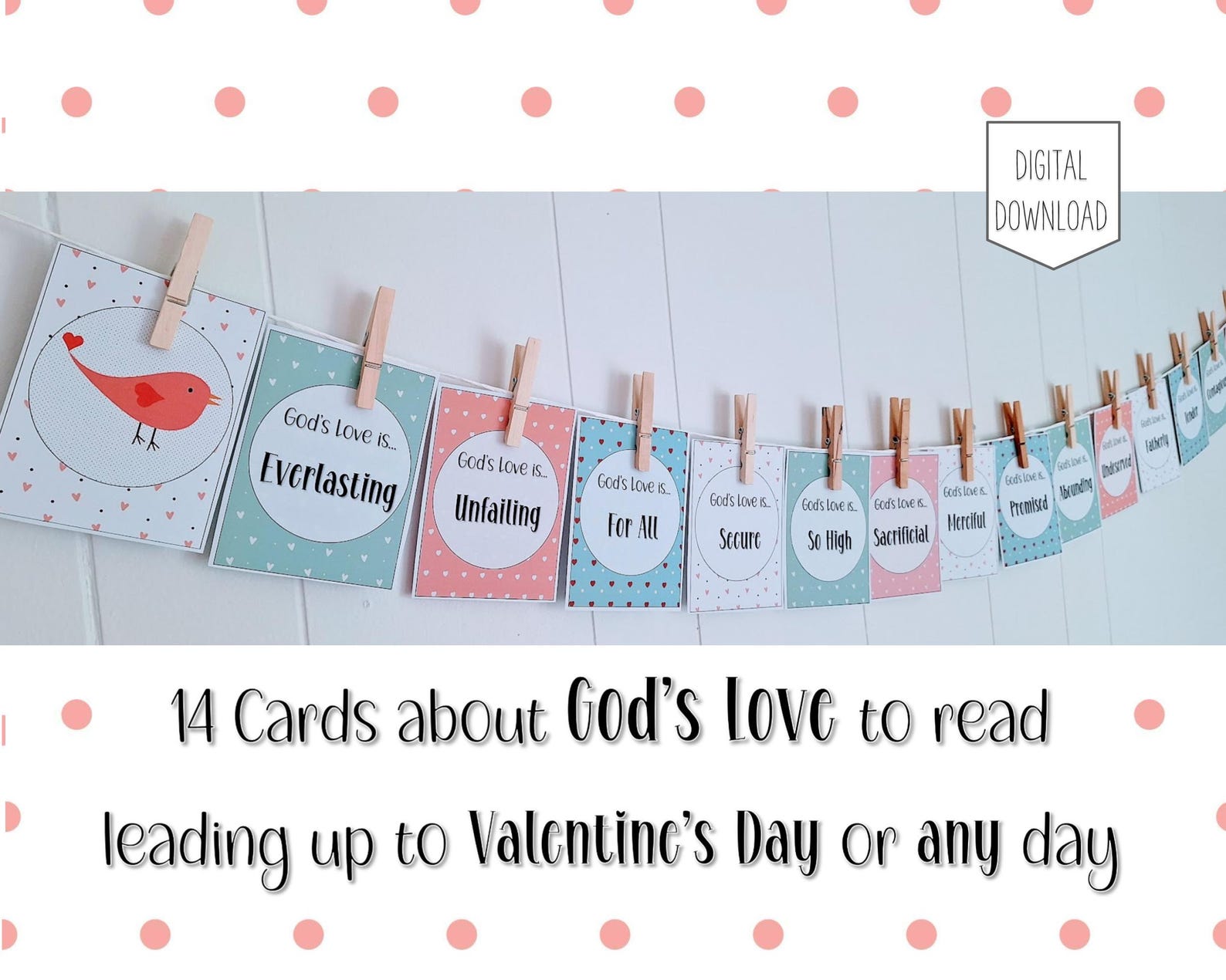 God's Love Is...printable Valentine's Scripture Cards for Banner ...