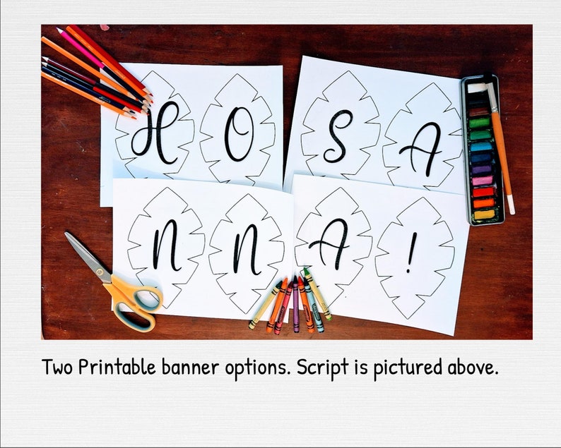 Hosanna/palm Sunday Coloring Banner Printable Craft - Etsy