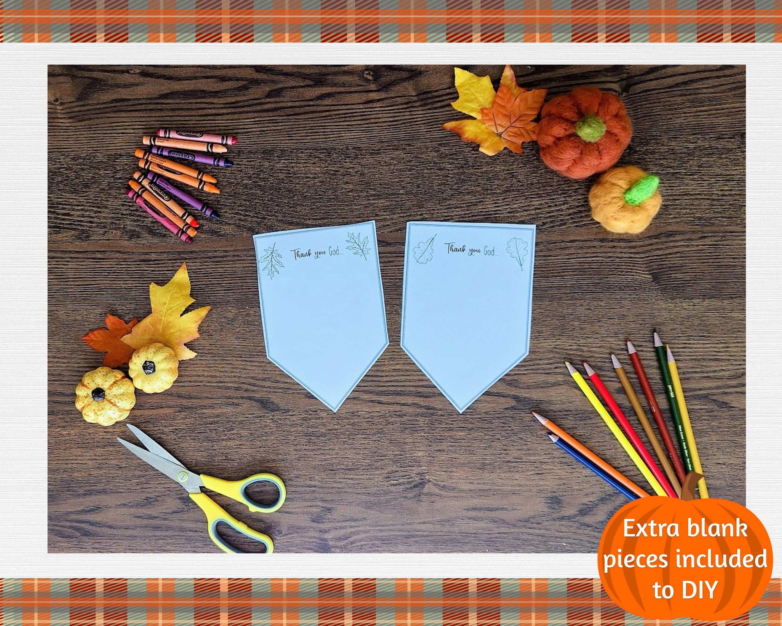 Printable Thanksgiving Coloring Banner-gratitude List- Thankful to God ...