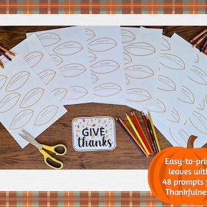 Printable Thankful Leaves for a Thanksgiving Tree or Wreath-a Gratitude ...