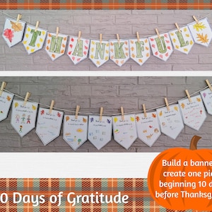 Printable Thanksgiving Coloring Banner-gratitude List- Thankful to God ...