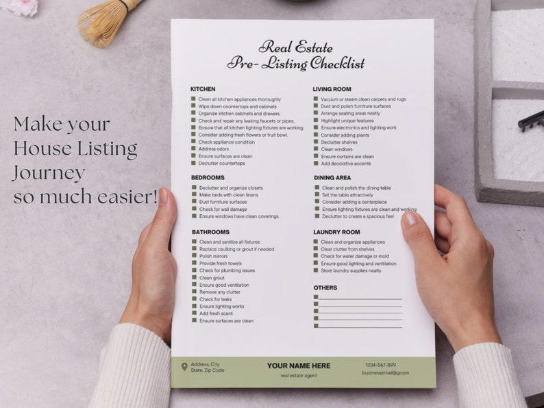 Pre-listing Checklist Templates | Home Seller Checklist | Real Estate ...