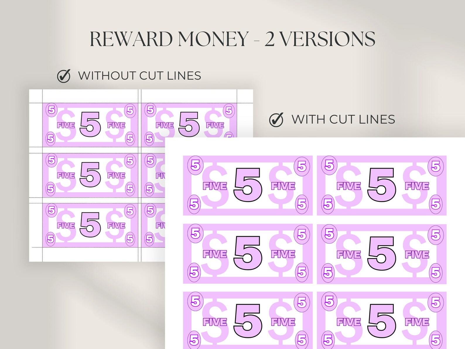 Printable Kids Reward Bucks | Editable Mom Bucks PDF | Reward System ...