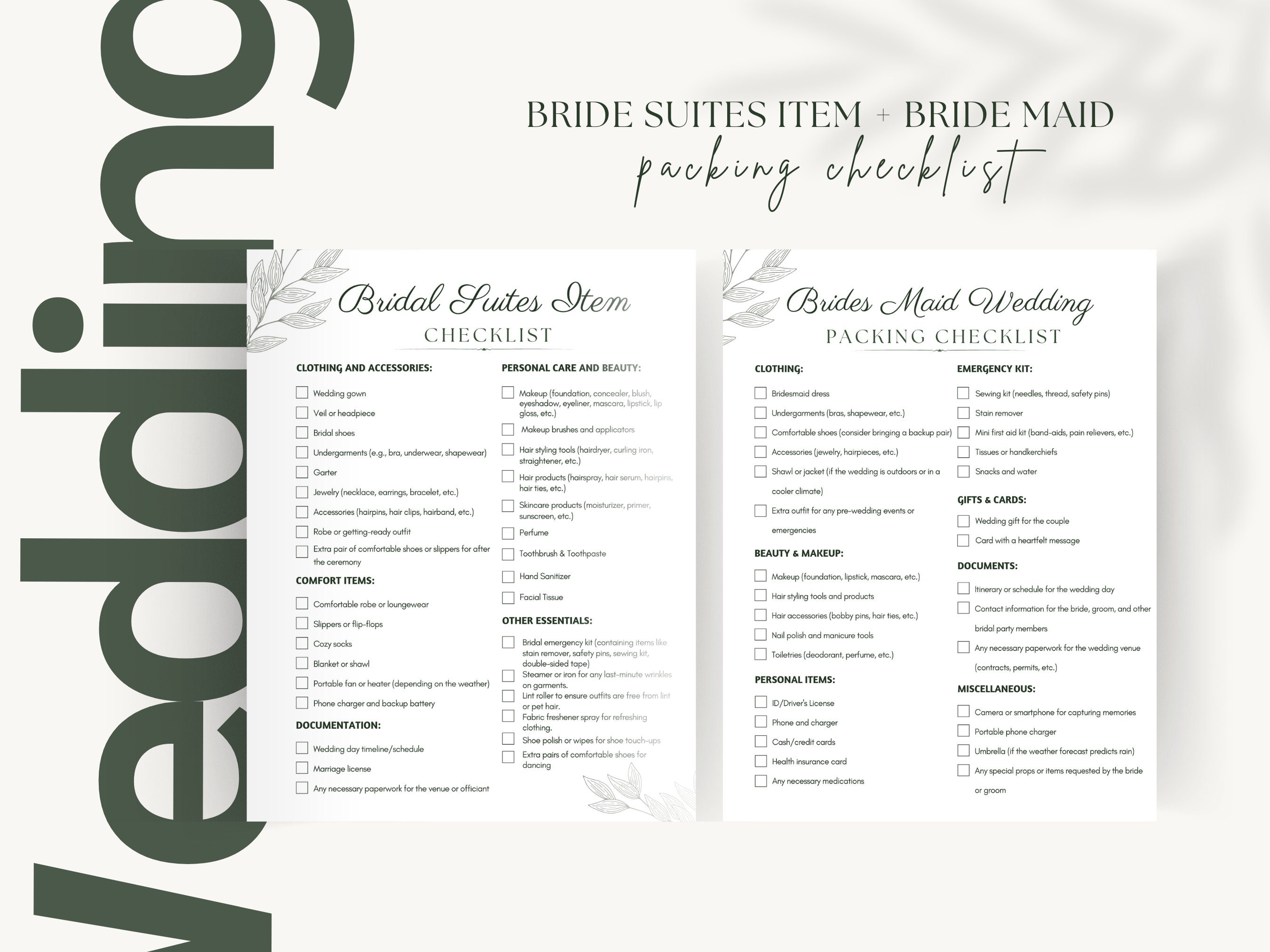 Wedding Checklist Template Printable Editable in Canva | Wedding ...