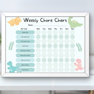 Editable Weekly Chore Chart Kids Teens Tweens Pre-teens Daily and ...