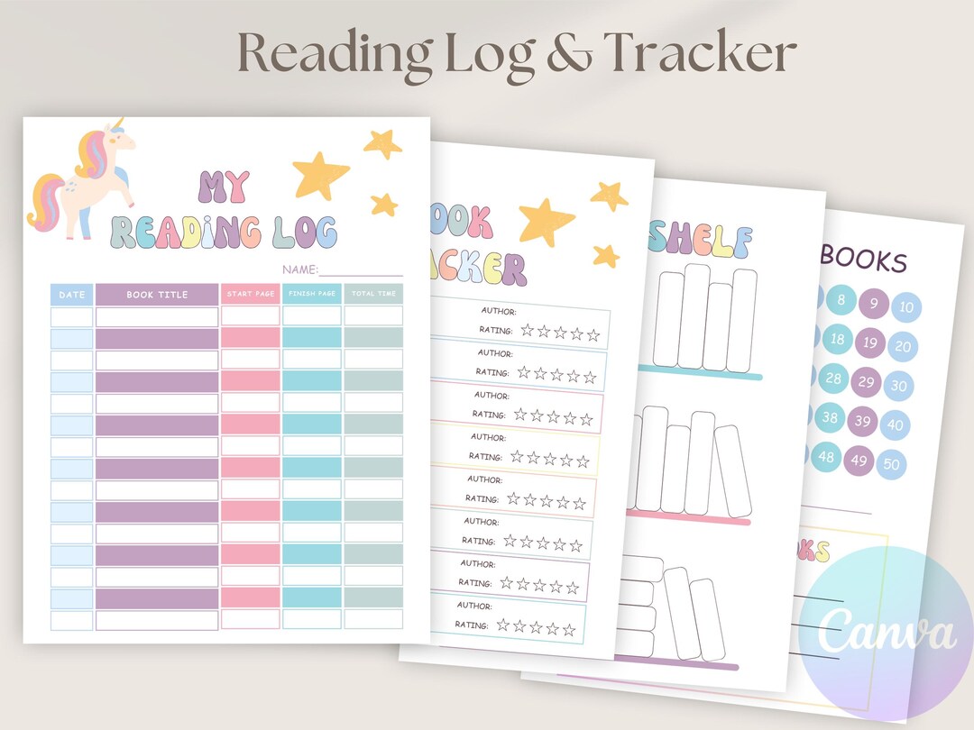 Book Reading Journal Reading Planner Bundle Book Tracker Reading ...
