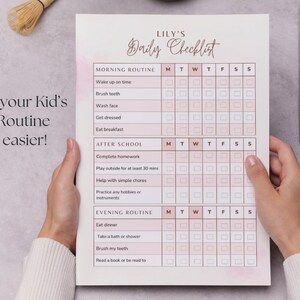Printable Weekly to Do List for Kids Editable Daily Checklist Kids ...