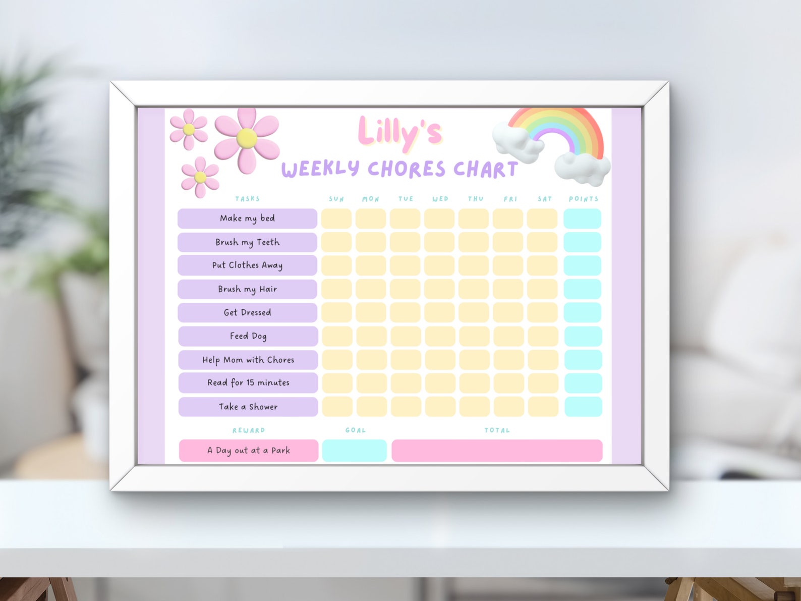 Kids Daily Routine Checklist | Editable Chore Chart for Kids ...