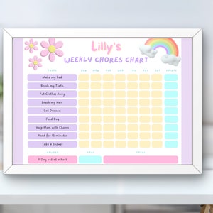 Kids Daily Routine Checklist | Editable Chore Chart for Kids ...