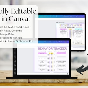 Behavior Reward Chart for Kids | Printable, Editable, Digital PDF ...