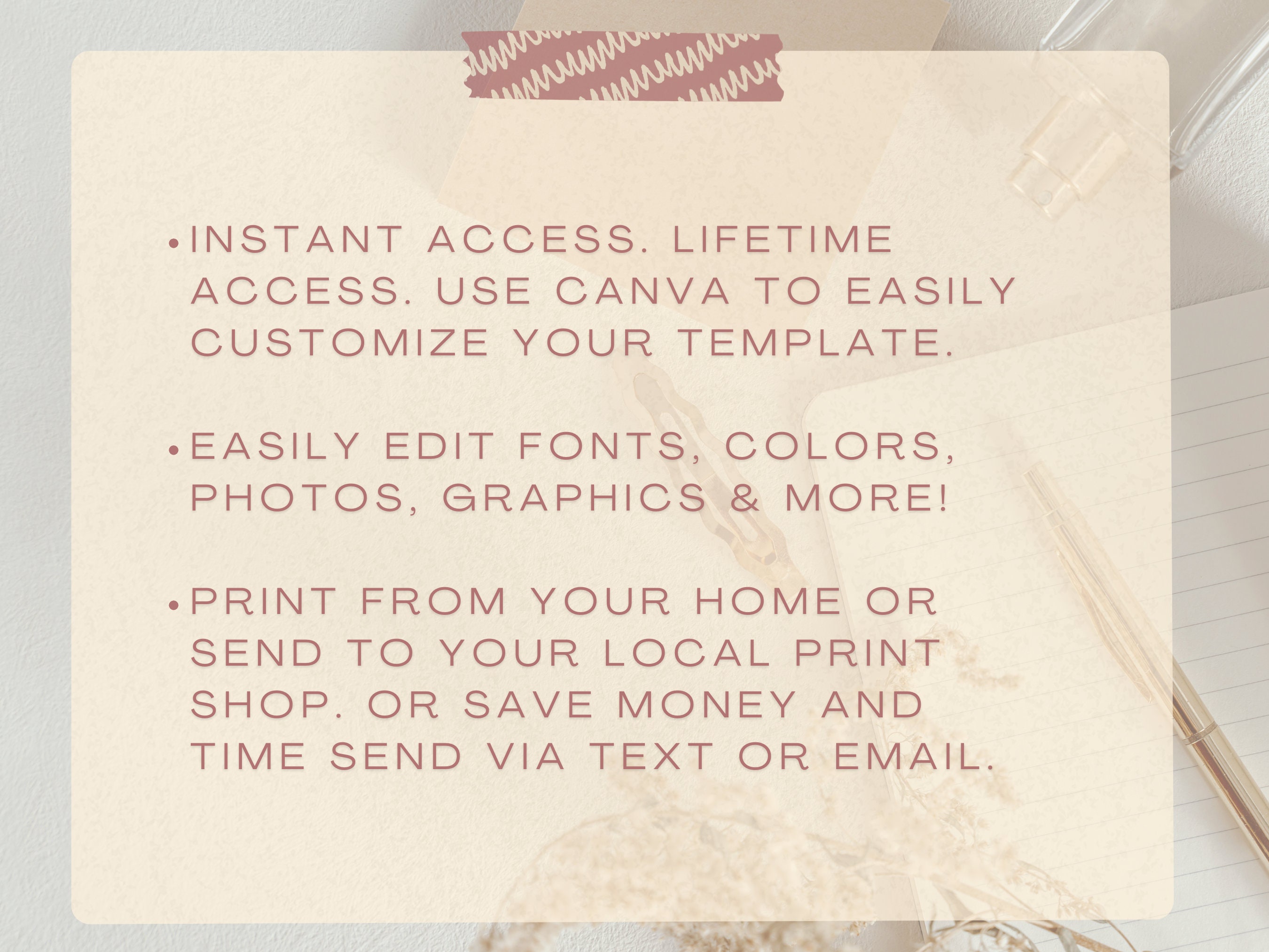 Thank You Card Template, Thank You Package Insert, DIY Marketing Cards ...