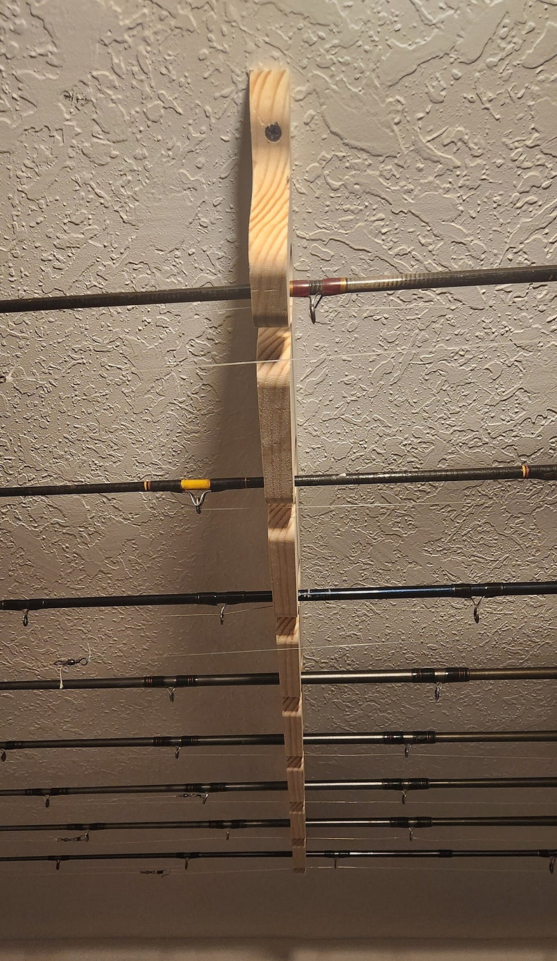 Ceiling or Wall Mounted Fishing Rod Holder - Perfect for Medium-heavy ...