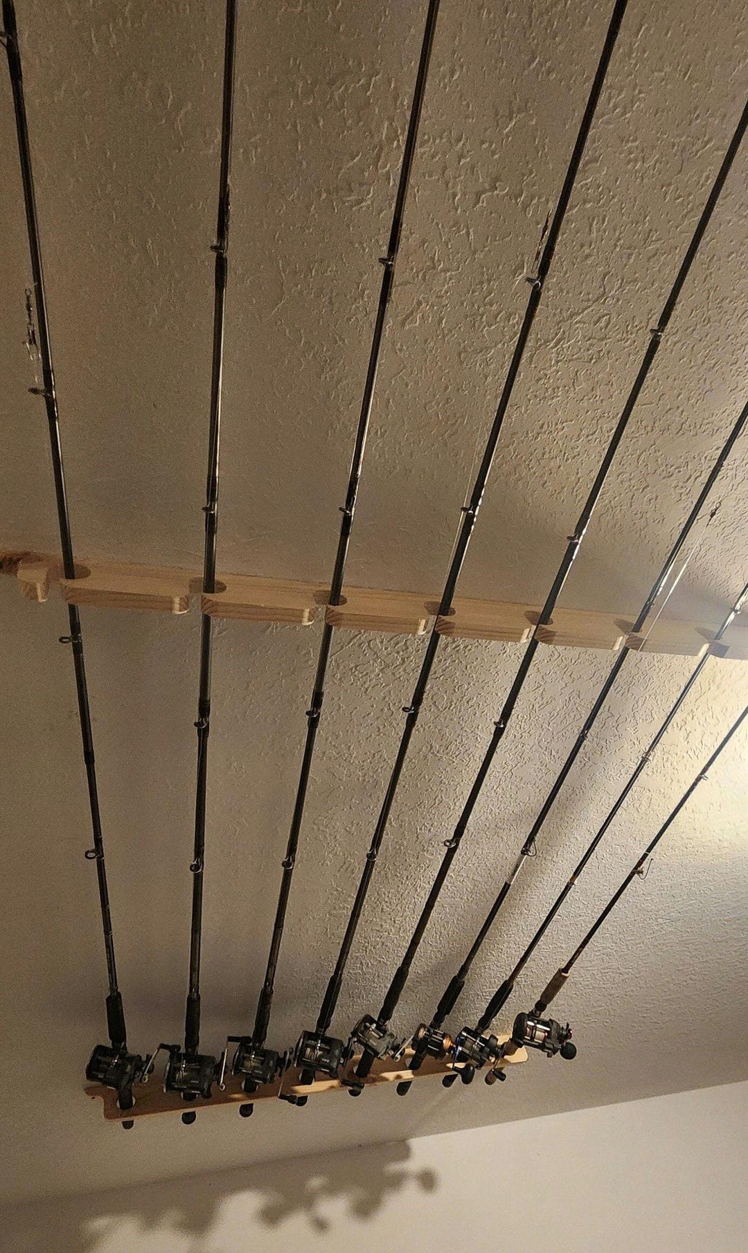 Ceiling or Wall Mounted Fishing Rod Holder - Perfect for Medium-heavy ...