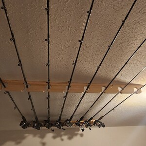 Ceiling or Wall Mounted Fishing Rod Holder - Perfect for Medium-heavy ...