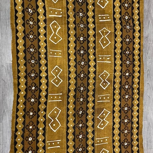 African Mudcloth Fabric! Authentic Bogolanfini/ Hand Woven Art/ Tribal ...