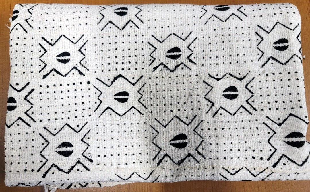 Mudcloth Fabric - Authentic Bogolan - Hand Woven Art - Black and White ...