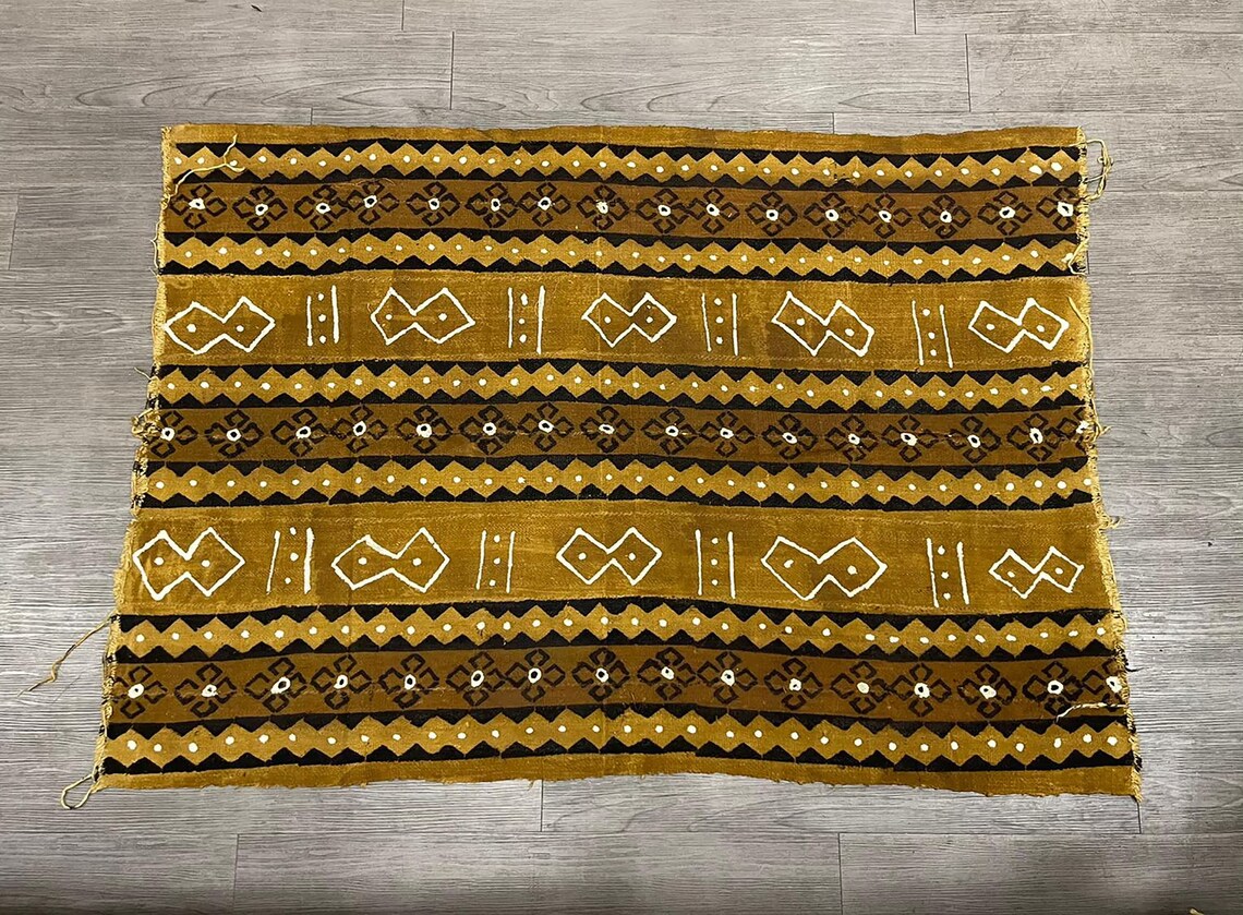 African Mudcloth Fabric! Authentic Bogolanfini/ Hand Woven Art/ Tribal ...