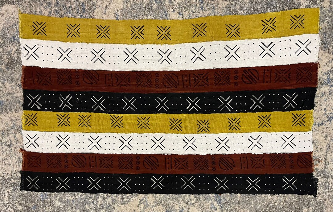 African Mudcloth Fabric- Authentic Bogolanfini- Hand Woven Art- X ...
