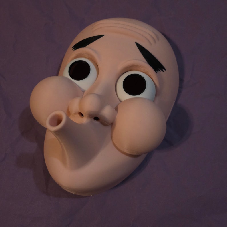 3D Printed Cosplay Mask, Japanese Mask, Hyottoko Mask - Etsy