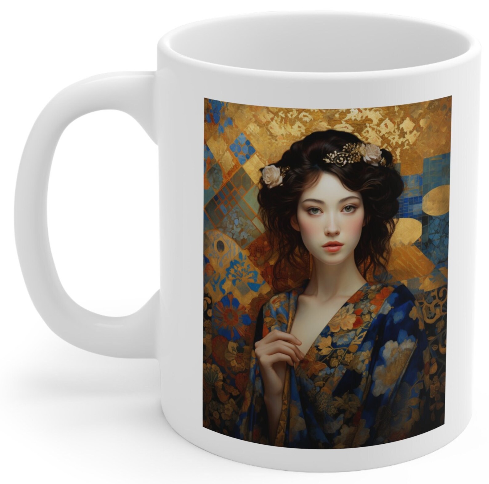 Mucha, Klimt Mug, Art Deco Mug, Alphonse Mucha,gustav Klimt, Geisha ...