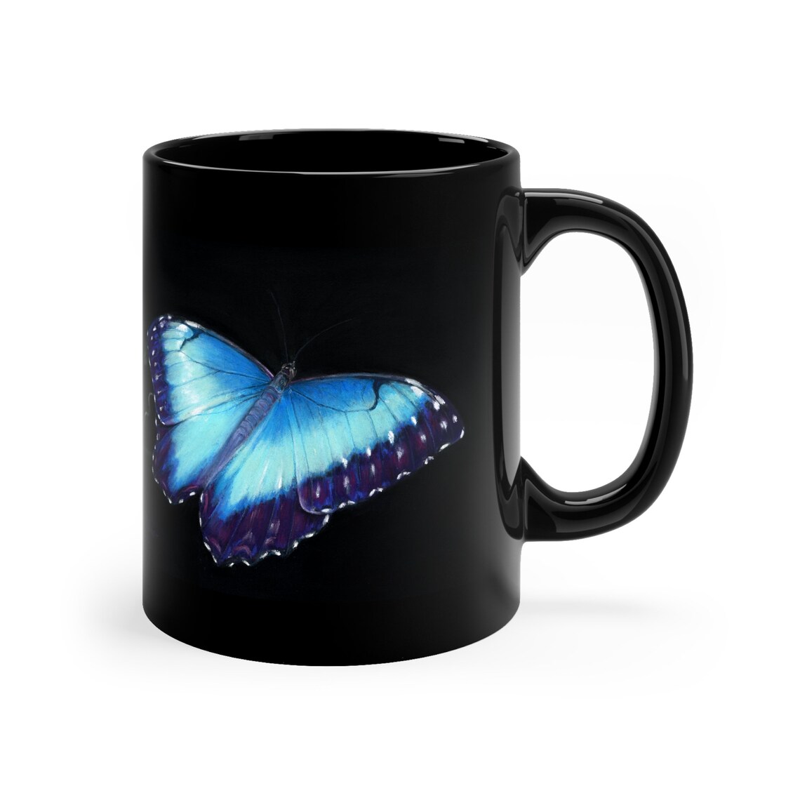 Butterfly Mug, Butterfly Blue Morpho, Butterfly, Gift, Bird, Mug, Mugs ...