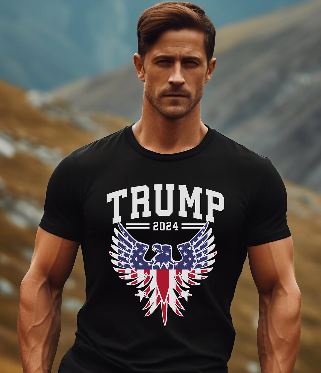 Trumpshirt Trump American Flag Eagle Shirt Pro Trump 2024 Tshirt Trump ...