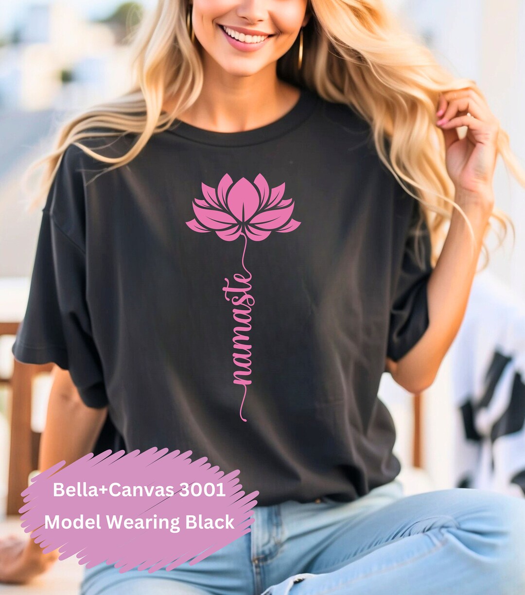 Yoga Lotus Flower Namaste T-shirt Yoga T-shirt Gift,yoga Mom Tee ...