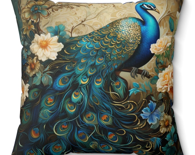 Extraordinary Peacock Colors Pillow Cover - Etsy