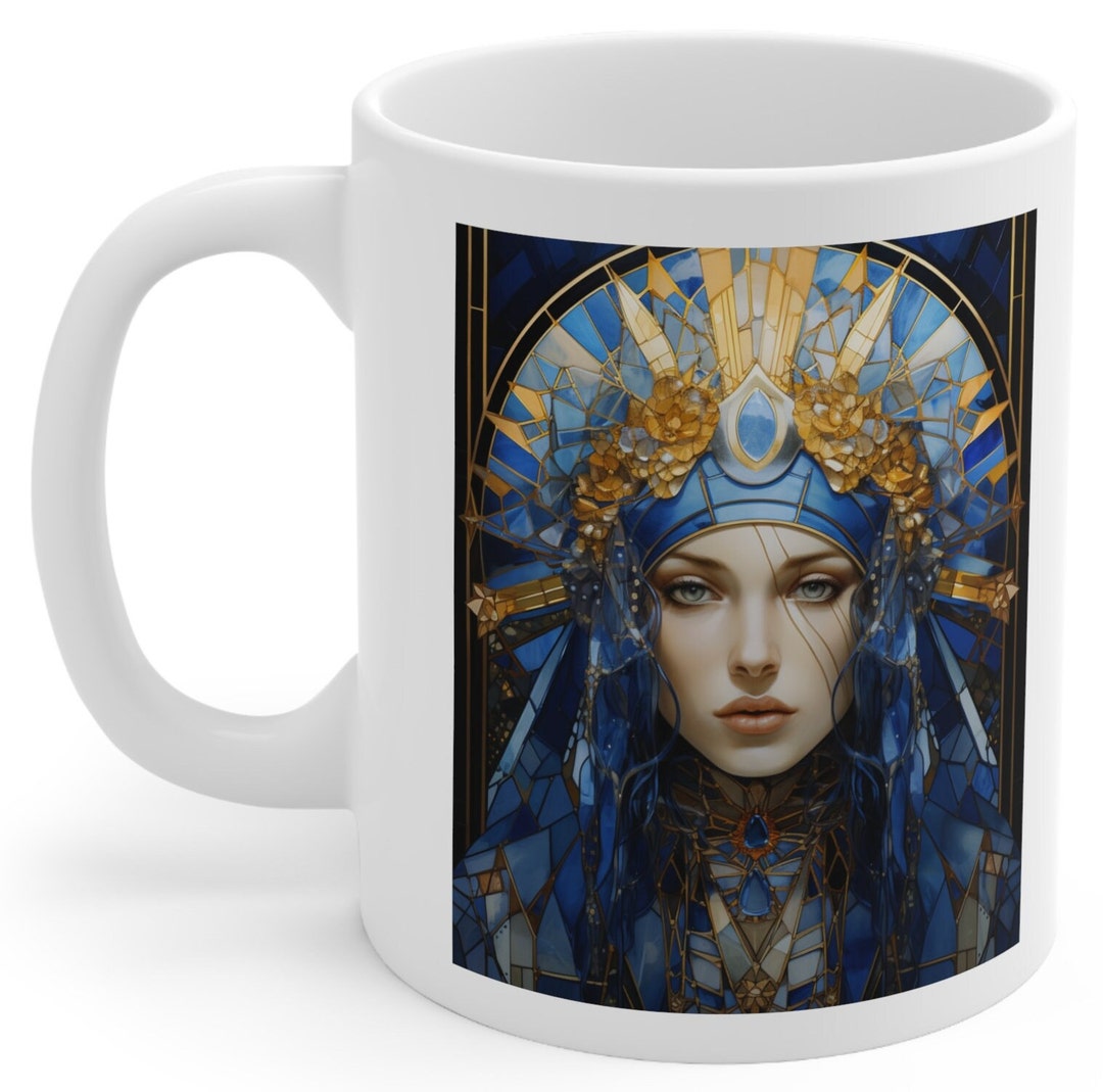 Mucha, Art Deco Mug, Alphonse Mucha, Art Nouveau Inspired Coffee Mug ...