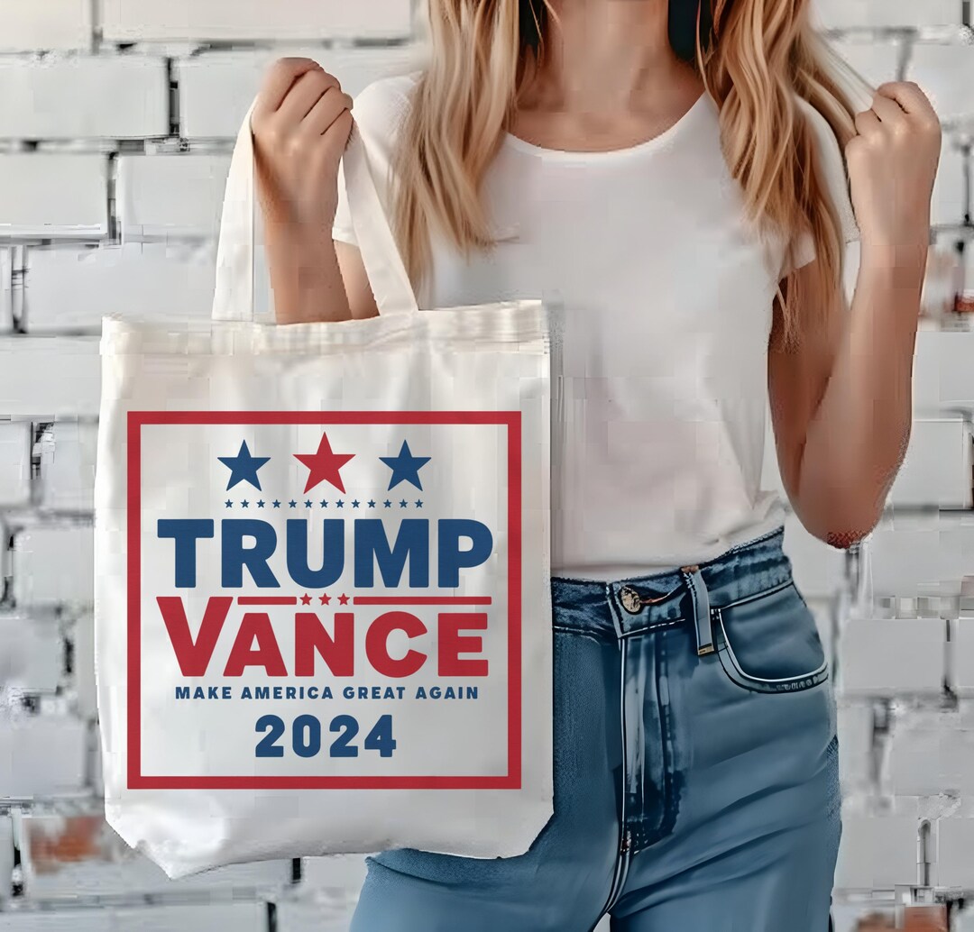 Trump Vance 2024 Tote Bag Donald Trump 2024 Election Cowboy Canvas Tote ...