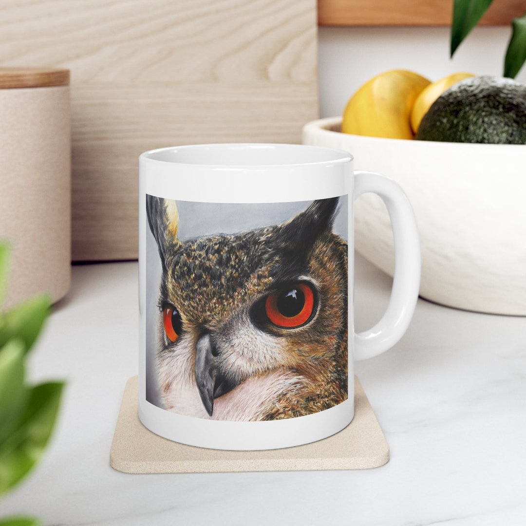 Owl Mug, Eagle Owl, Bird of Prey, Barn, Farm, Birds, Gift, Mug, Mugs ...