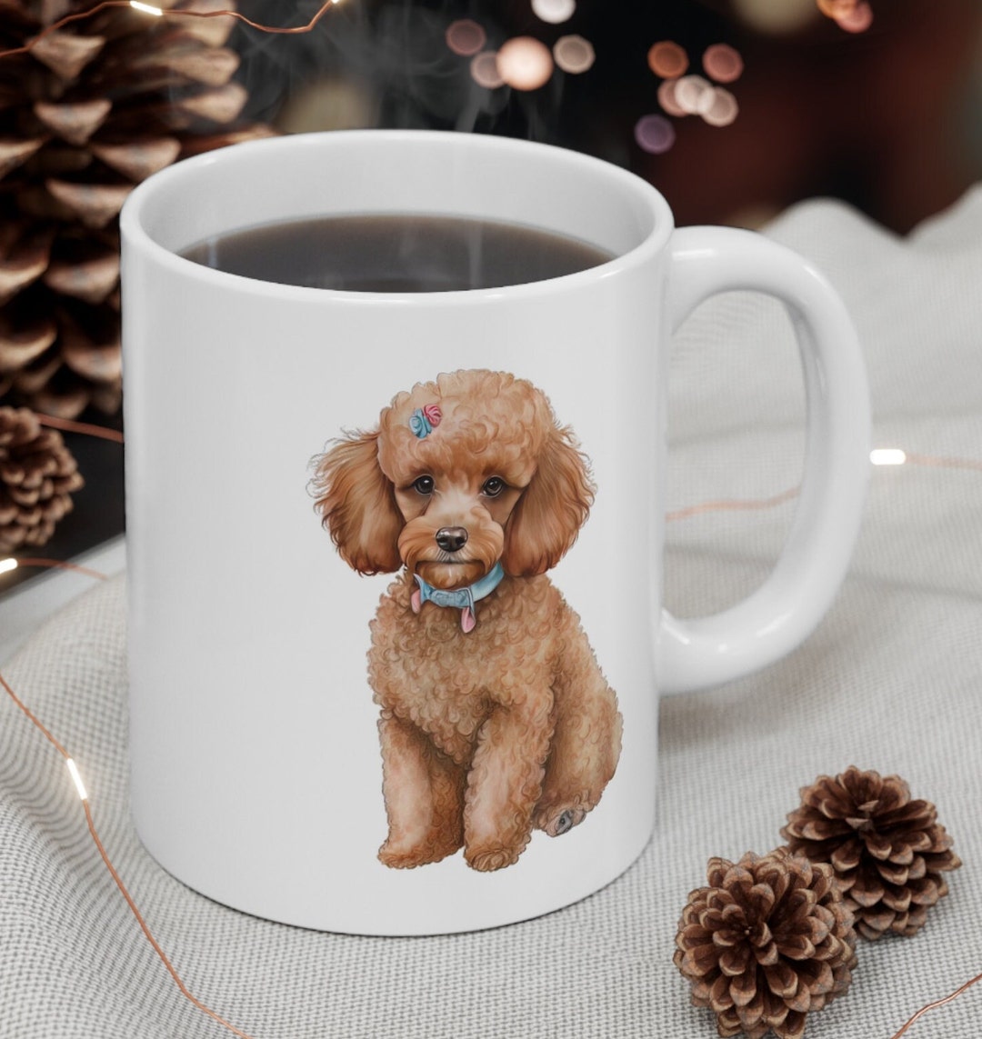 Poodle Dog Mug, Adorable Poodle Doggy Gift Mug,poodle Lover Gift ...