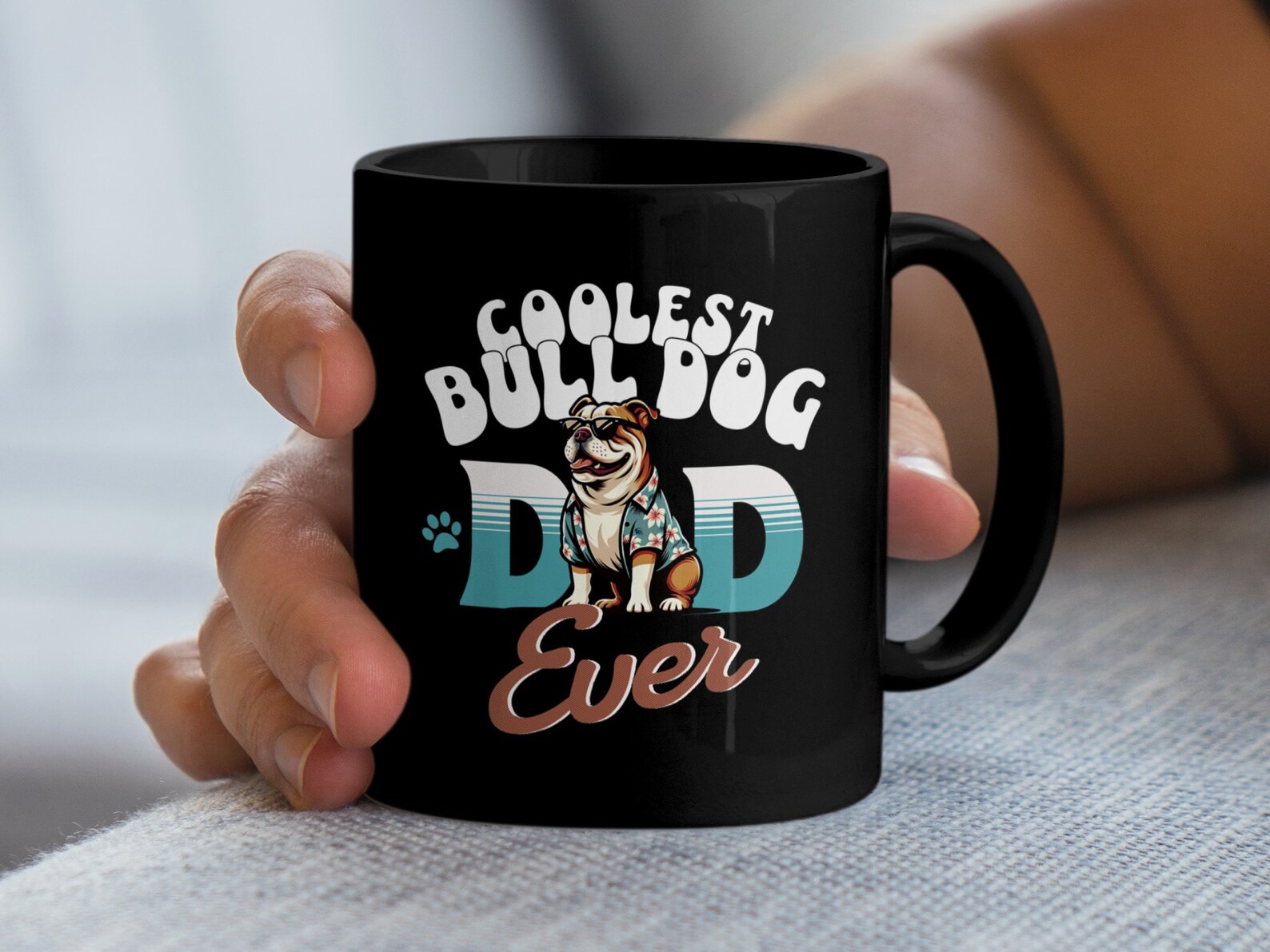Best Dog Dad Ever, Best Bulldog Dad Ever, Coolest Dog Dad Ever, Fathers ...
