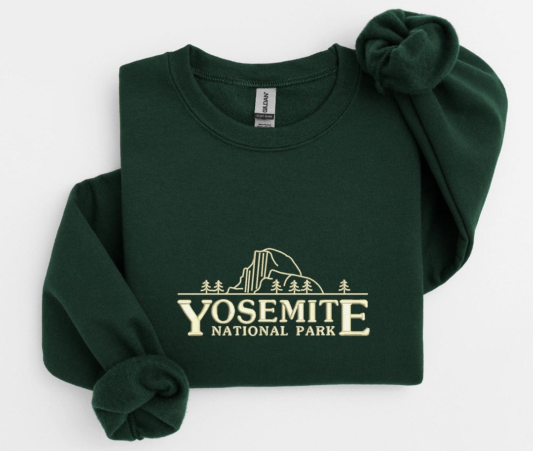 Embroidered Yosemite National Park California Sweatshirt | Outdoors ...