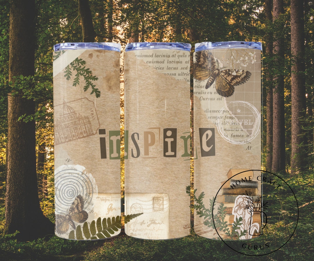 Vintage Scrapbook Inspire Tumbler Design - Etsy