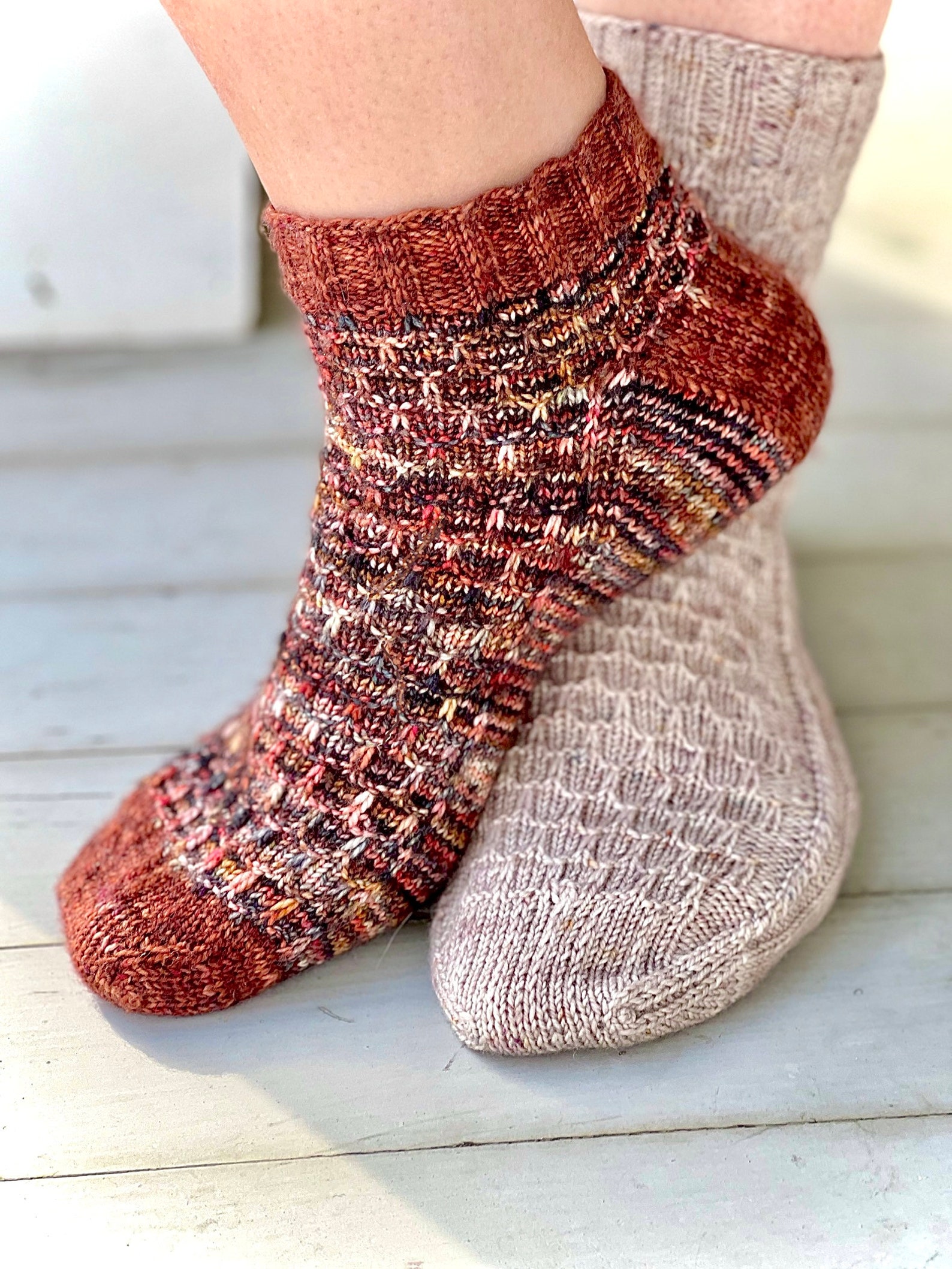 Knitting Pattern: Mielle Sock Set | Textured Knit Sock Pattern in 2 ...