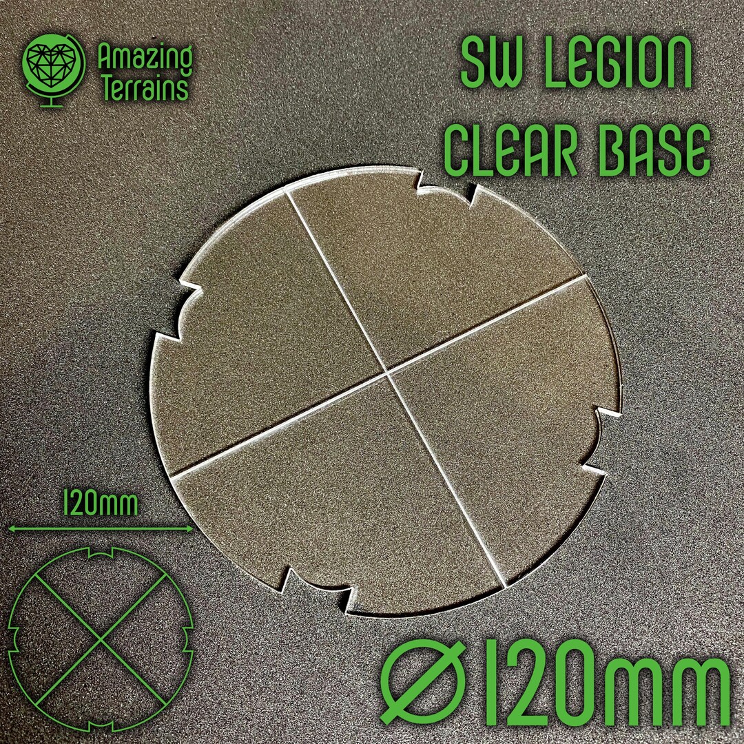 Legion Clear Acrylic Bases - Round 120 Mm - Etsy