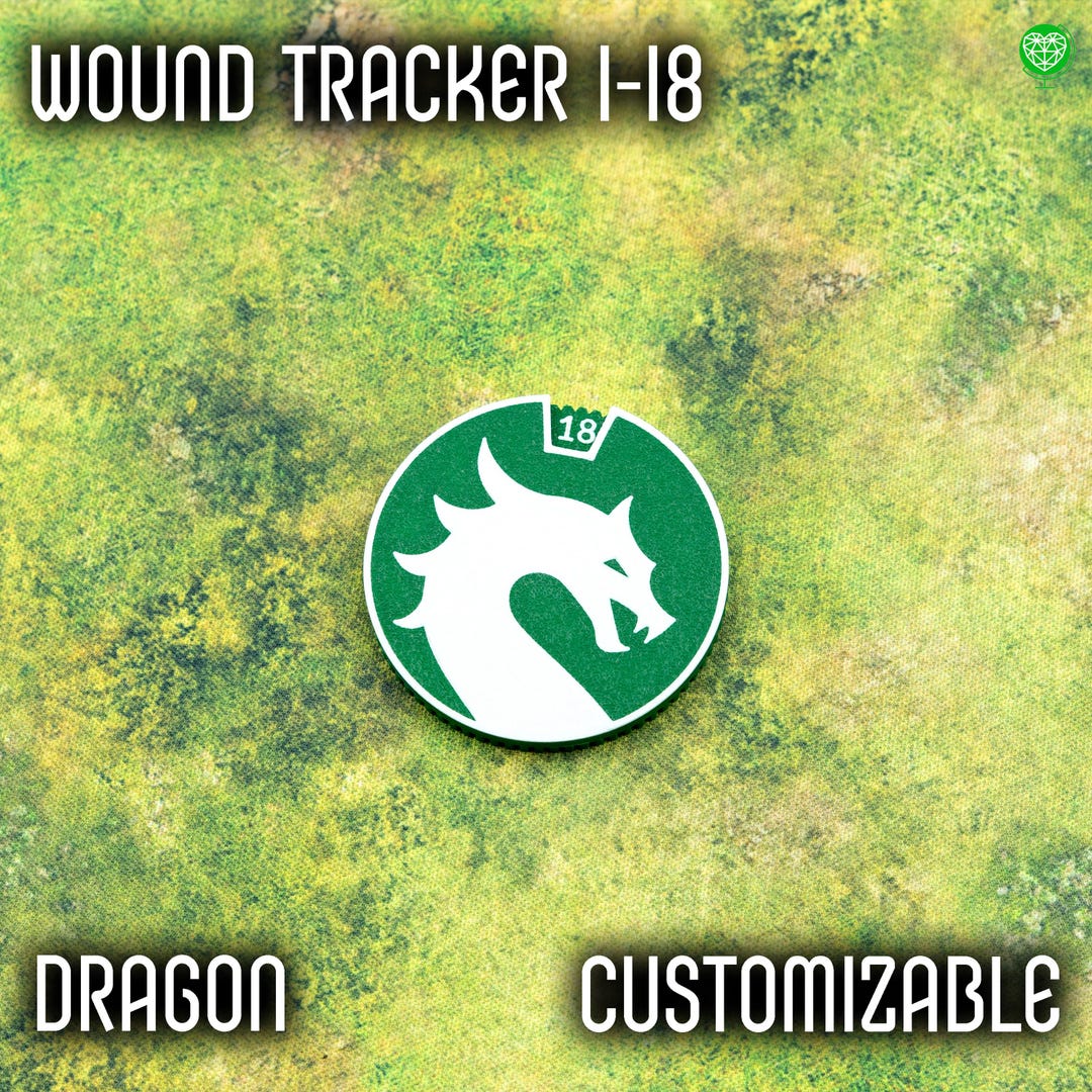 Wound Tracker for Tabletop Games – 18 Wounds With Customizable Colors ...
