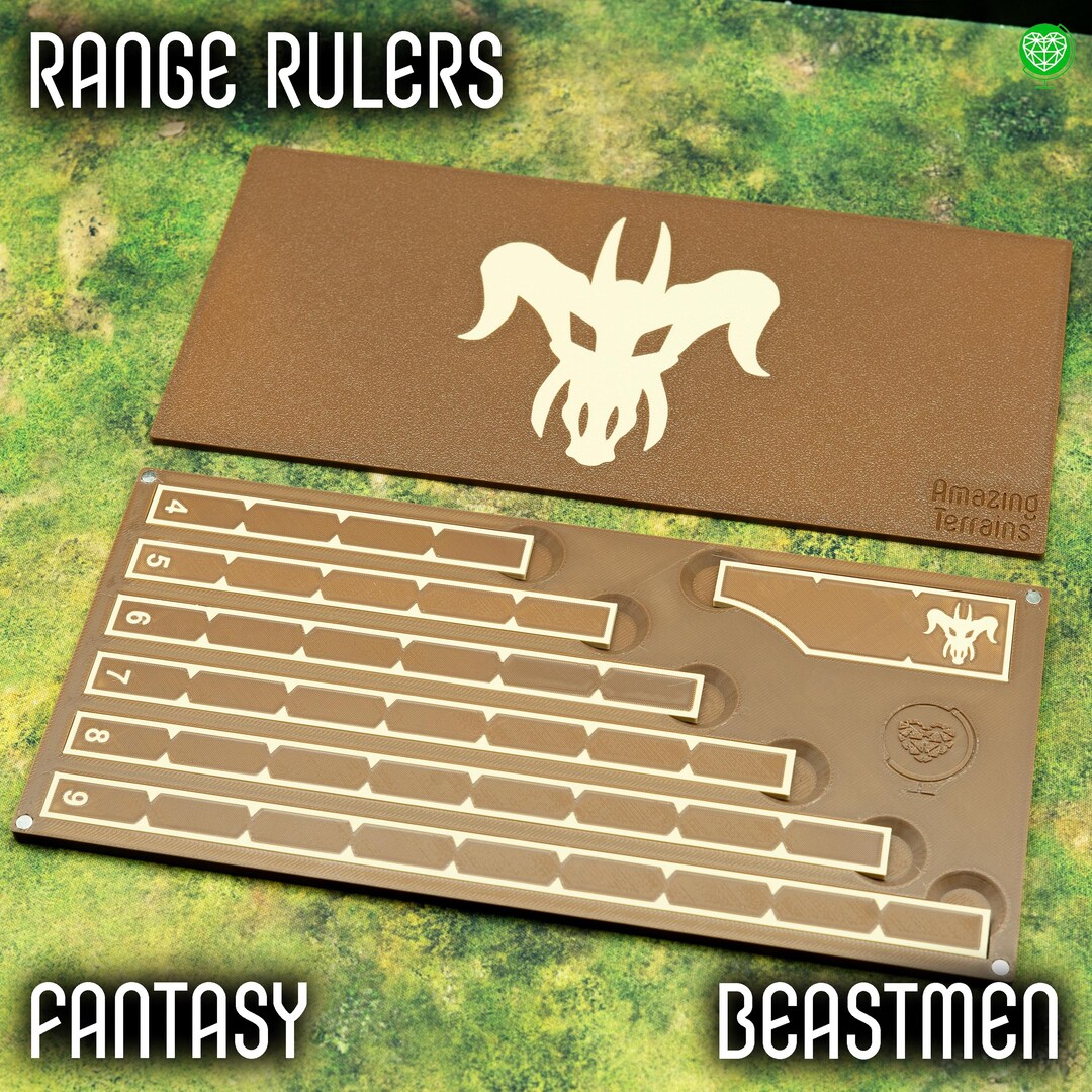 Tabletop Game Range Rulers: Customizable Beastmen Gaming Accessory - Etsy