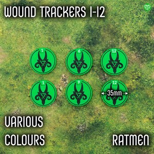Wound Tracker for Tabletop Games – 12 Wounds With Customizable Colors ...