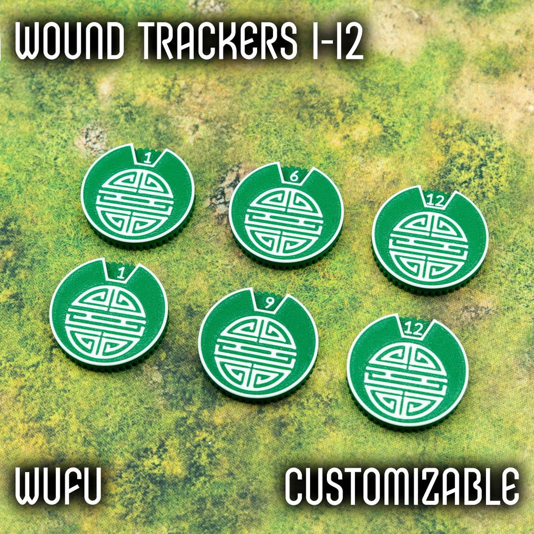 Wound Tracker for Tabletop Games – 1-12 Wounds With Customizable Colors ...