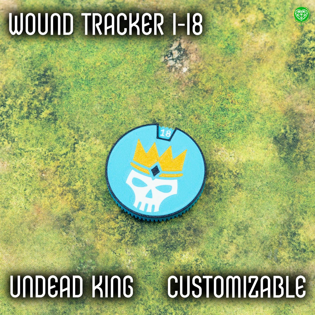 Undead King Wound Tracker – Customizable Tabletop Gaming Accessory - Etsy