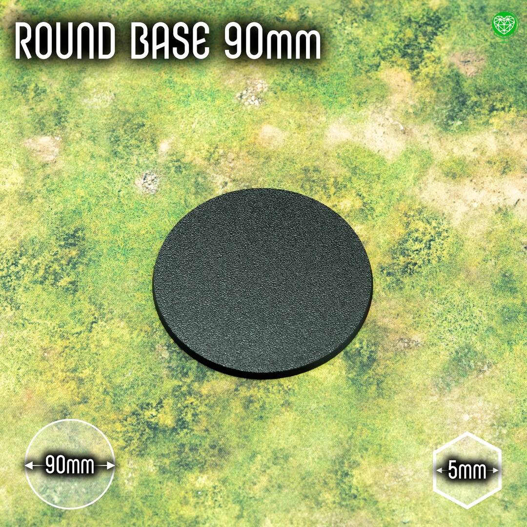 Round Base 90mm | Magnet Ready, High Quality 3D Printed Tabletop Base ...