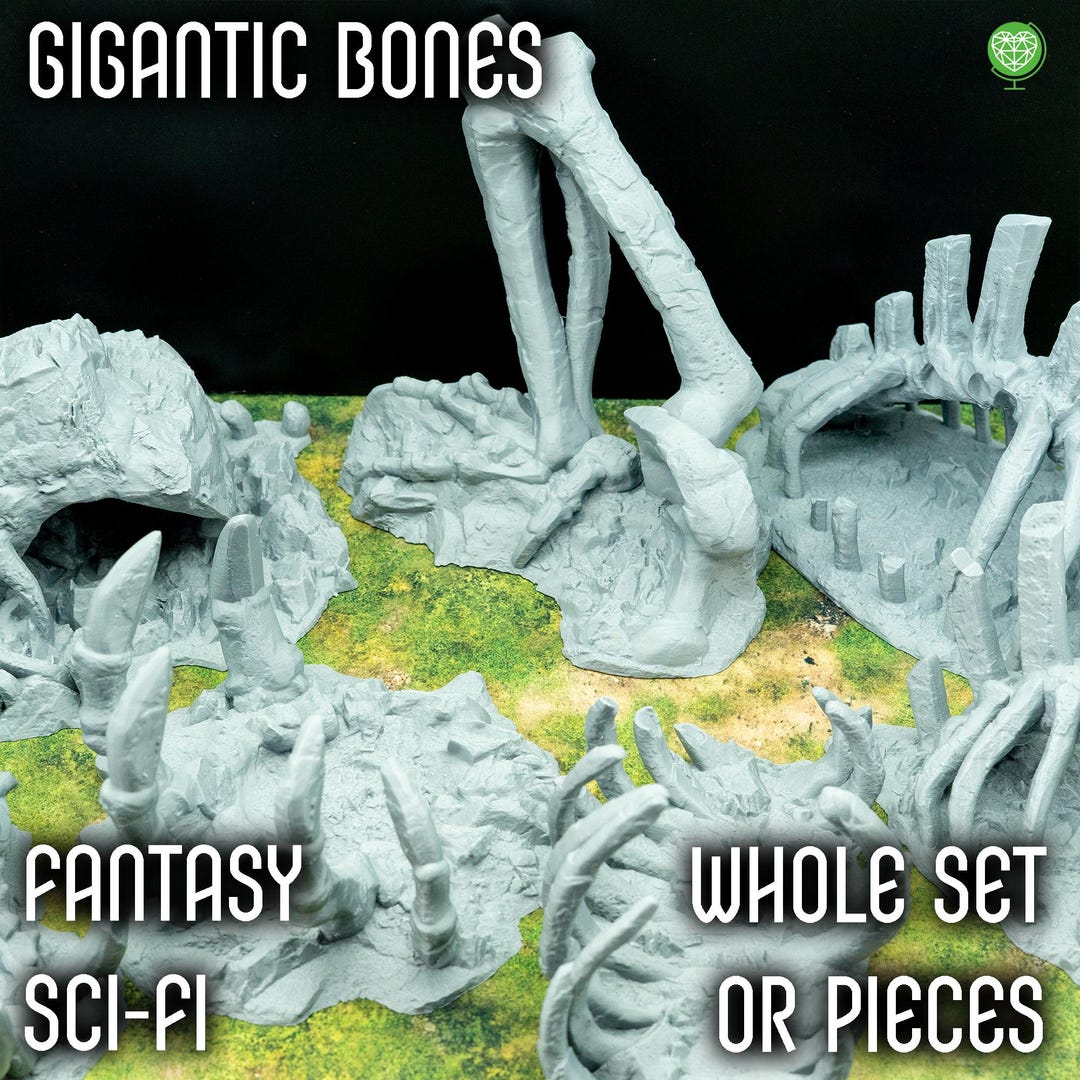 Tabletop Terrain - Gigantic Bones for Fantasy Wargaming – Durable and ...