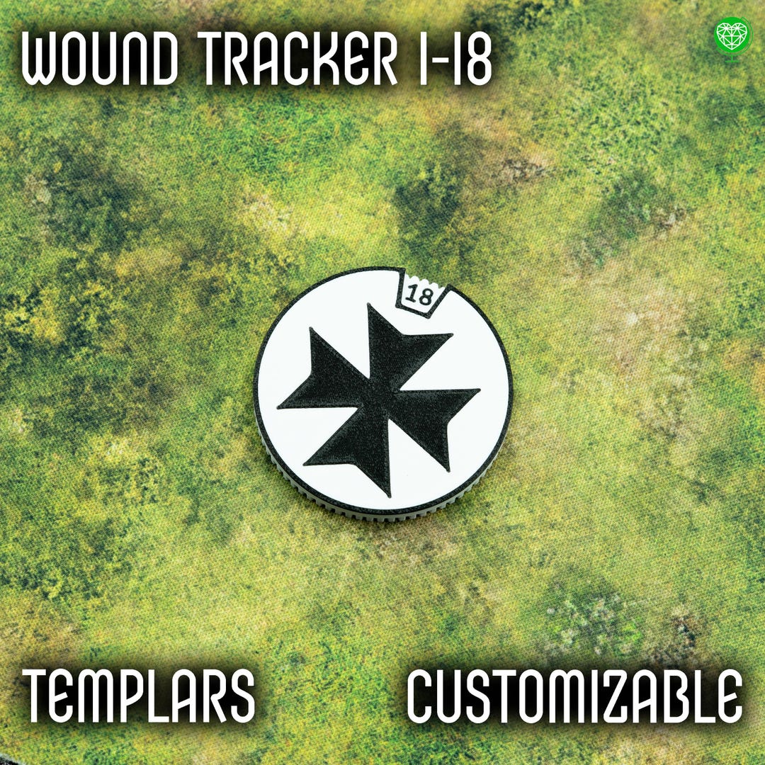 Wound Tracker for Tabletop Games – 1-18 Wounds With Customizable Colors ...