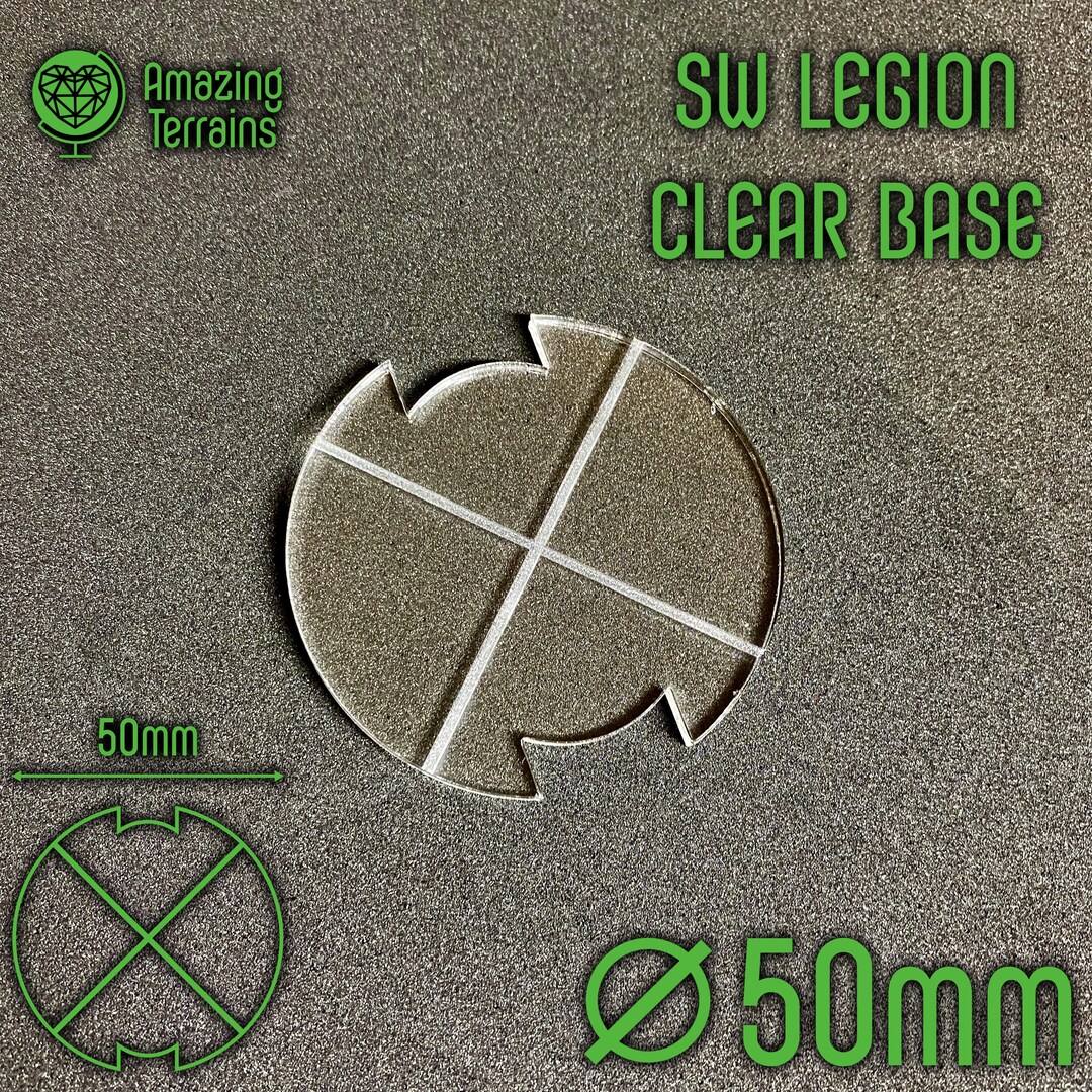 SW Legion Clear Acrylic Bases Round 50 Mm - Etsy