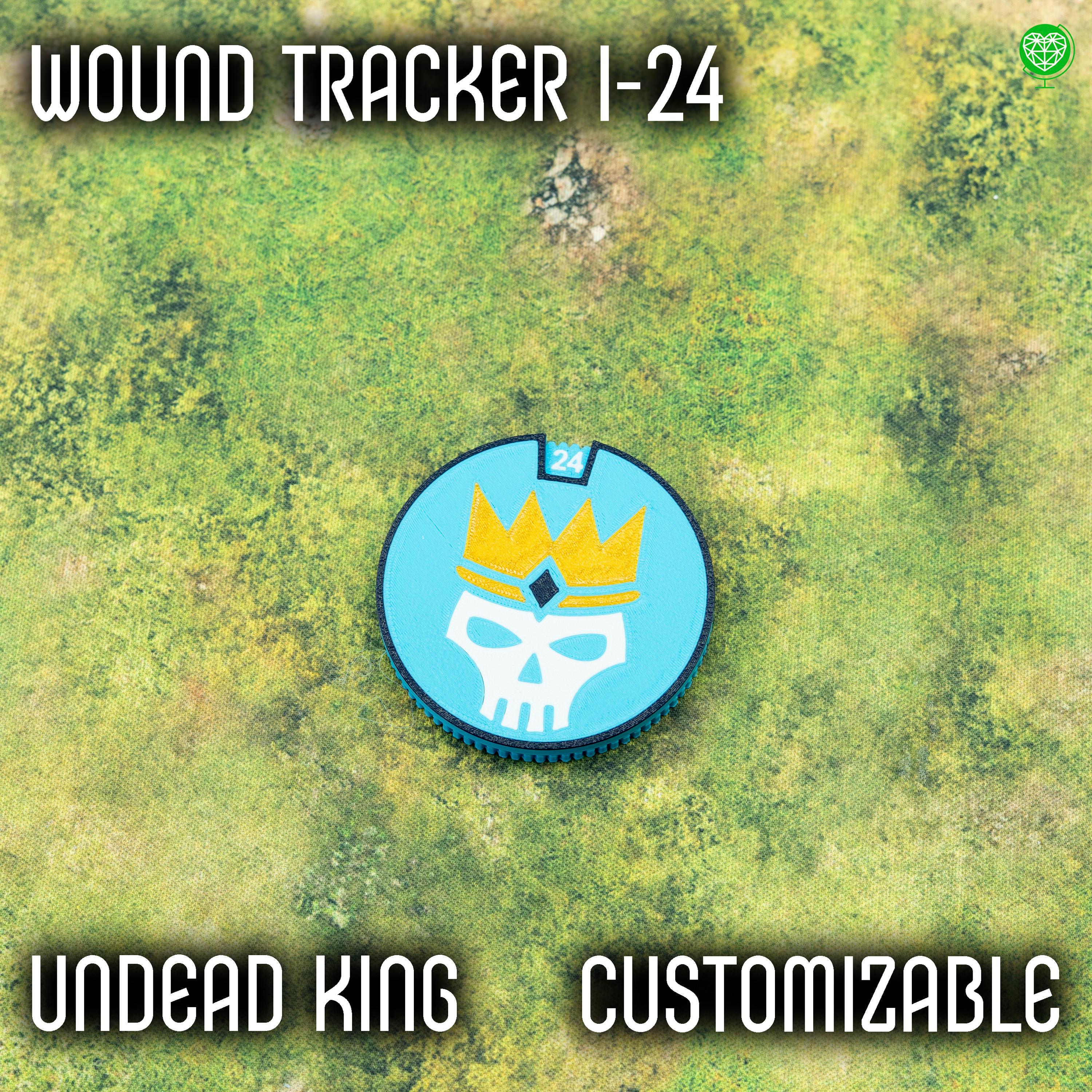 Undead King Wound Tracker – Customizable Tabletop Gaming Accessory - Etsy