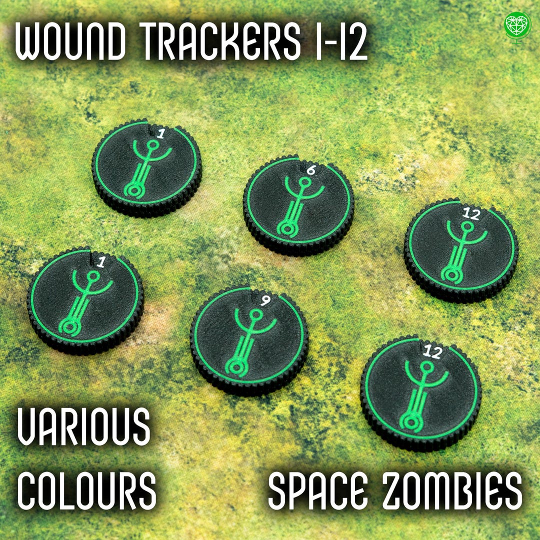 Wound Tracker for Tabletop Games – 12 Wounds With Customizable Colors ...